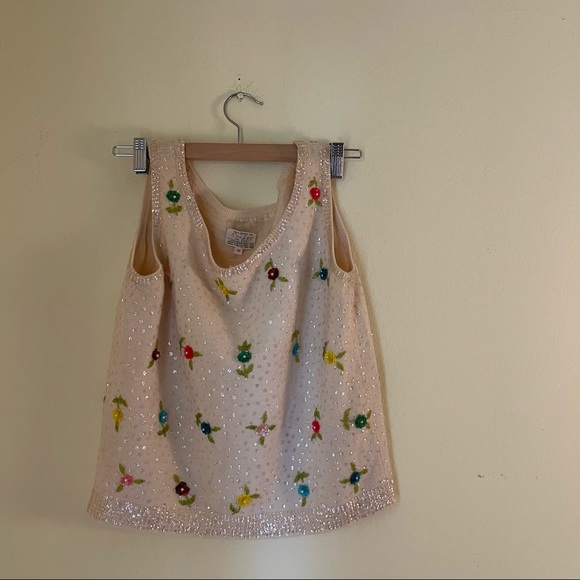 Vintage | Tops | Vintage Cyn Les Mixes Media Beaded Top | Poshmark